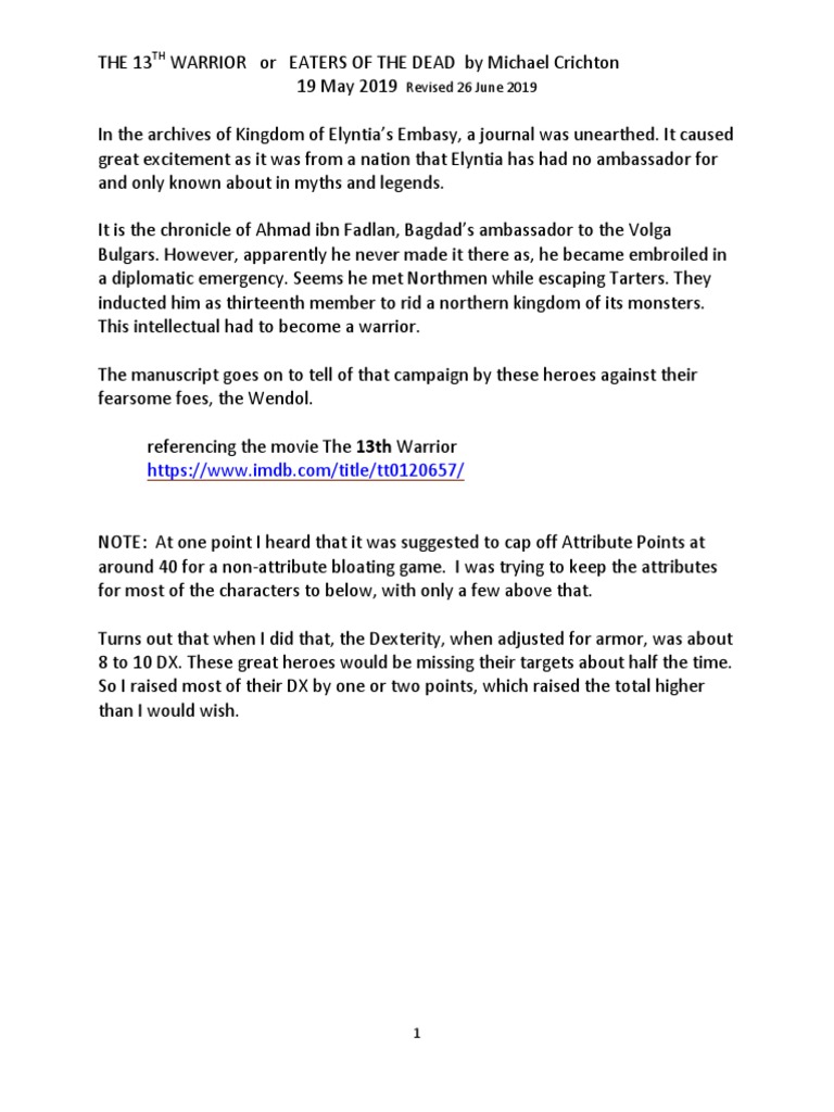 13th Warrior Gamester | PDF | Law | History