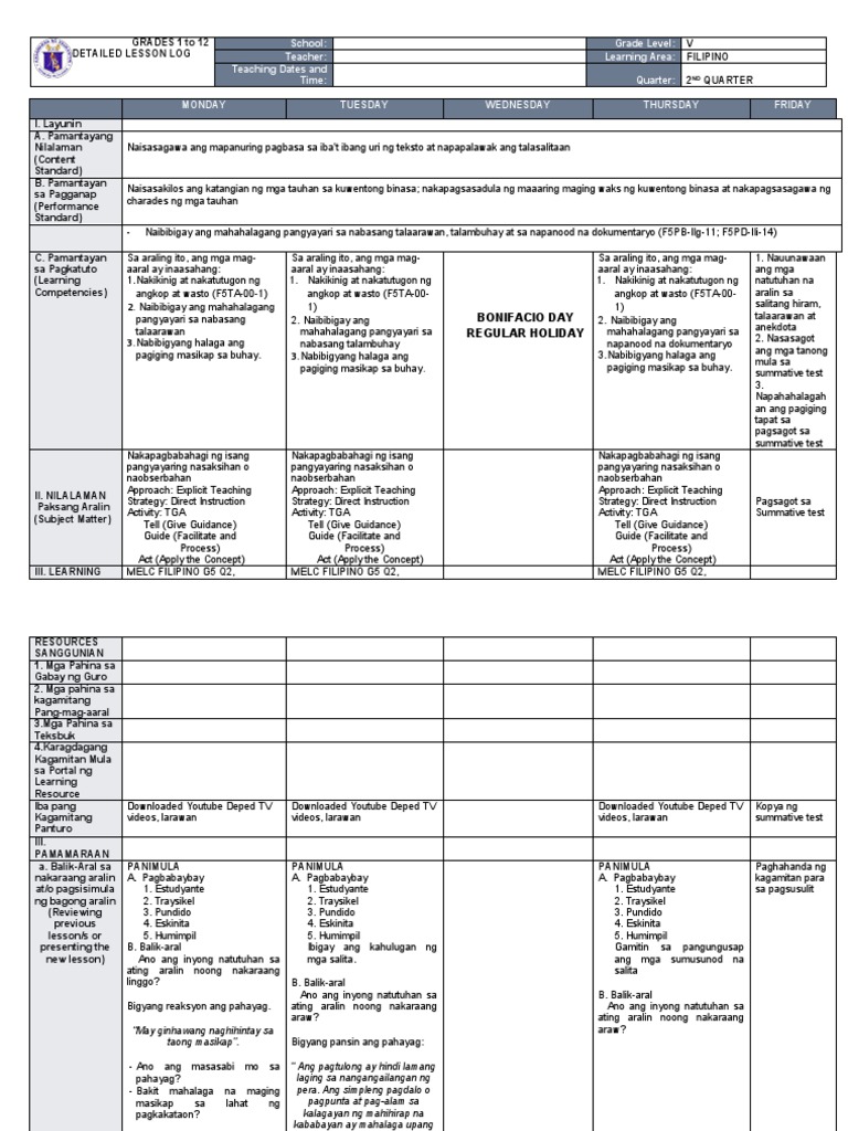 Filipino 5 Q2 WK4 | PDF