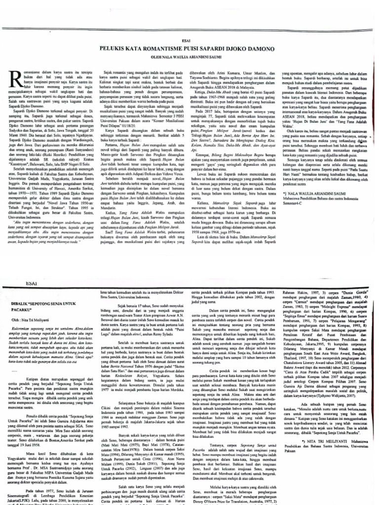 Kumpulan Esai 1 | PDF