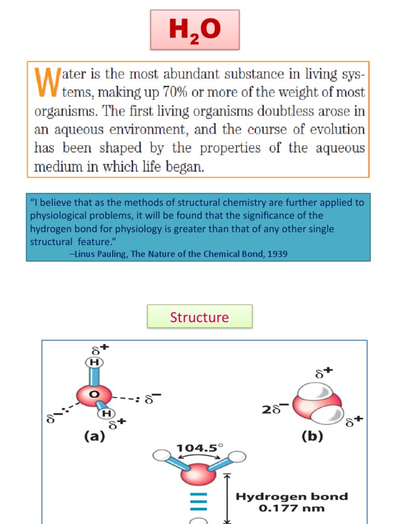 Physical and Chemical Properties of Water | Download Free PDF ...