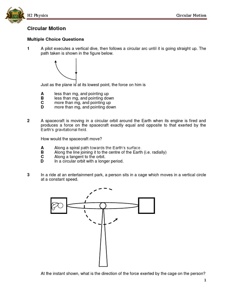 Circular Motion | PDF | Force | Speed