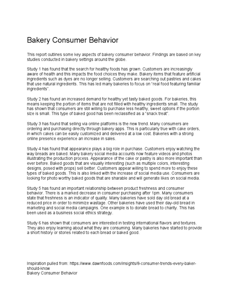 Bakery Consumer | Download Free PDF | Bakery | Baking