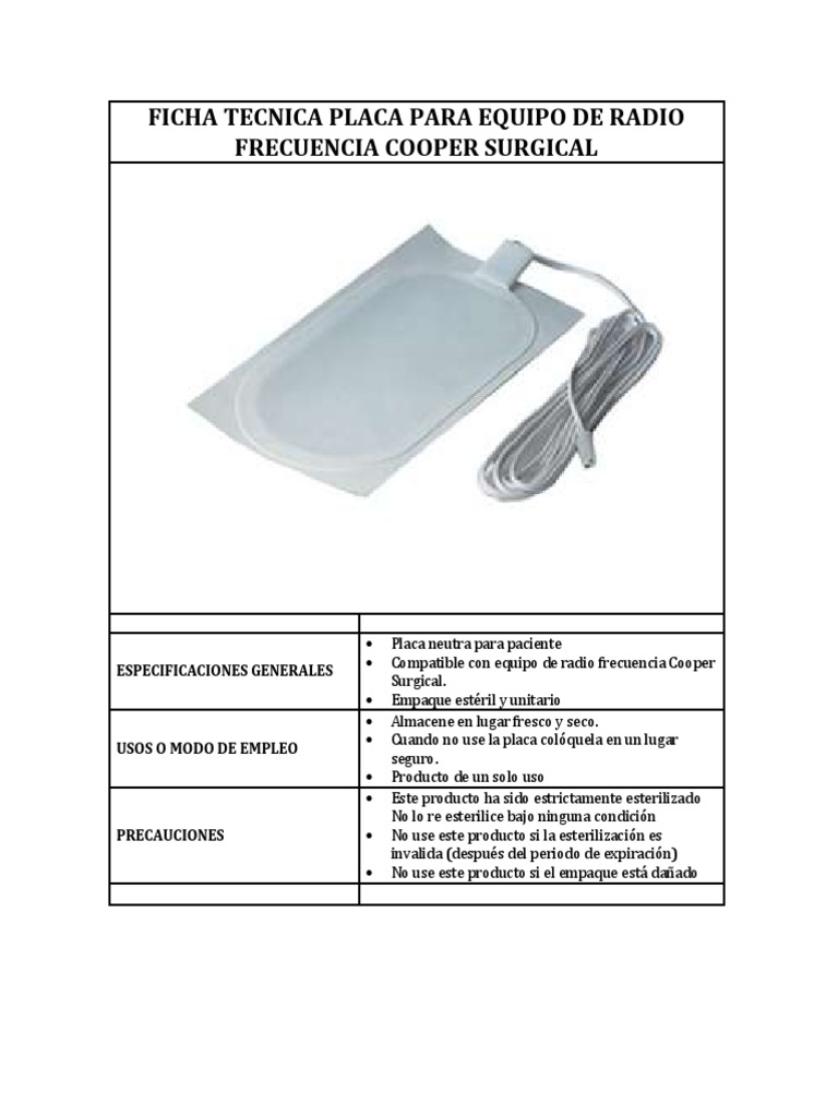 Ficha Tecnica Placa | PDF