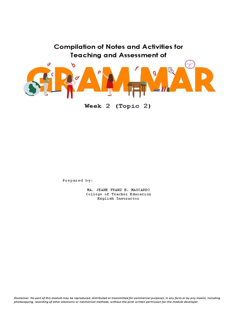 Teaching Grammar: Methods, Techniques and Strategies for Week 2 | PDF ...