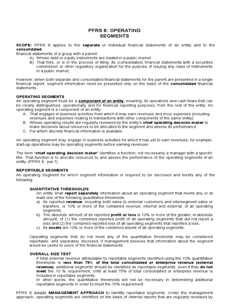 Elec 1 Segment and Interim Reporting | PDF | Technology & Engineering