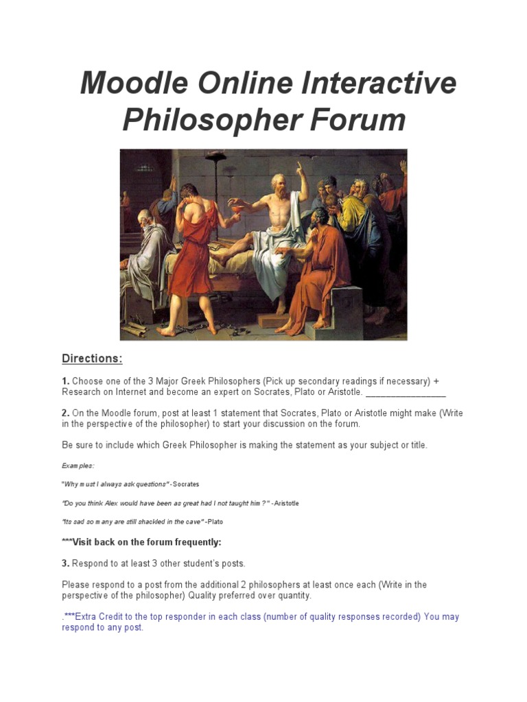 Moodle Online Interactive Philosopher Forum: Directions | PDF ...
