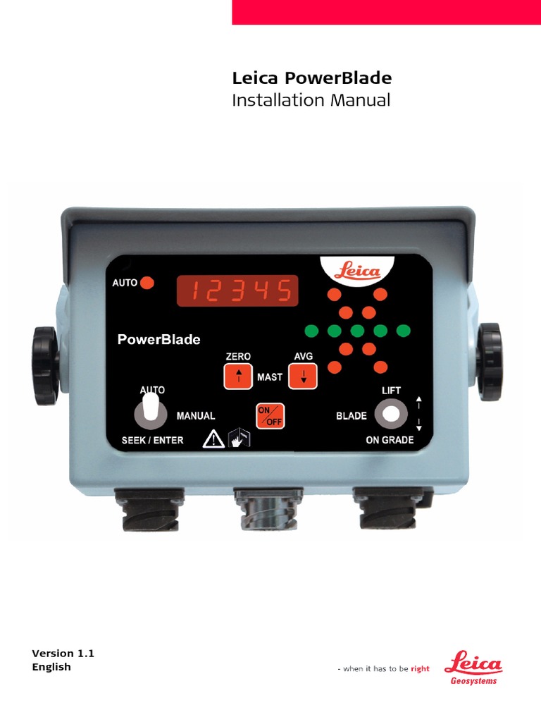 Leica PowerBlade Installation Manual | PDF | Valve | Pump