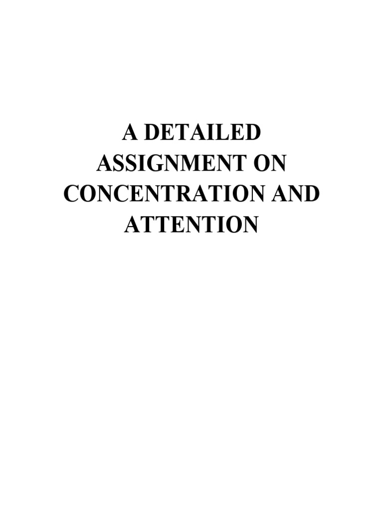 Concentration and Attention | PDF | Attention | Neuropsychology