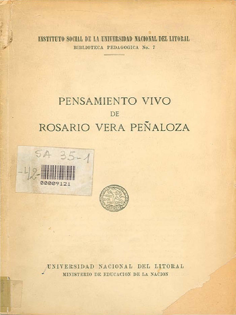 Vera Peñaloza, Rosario - Pensamiento Vivo | PDF