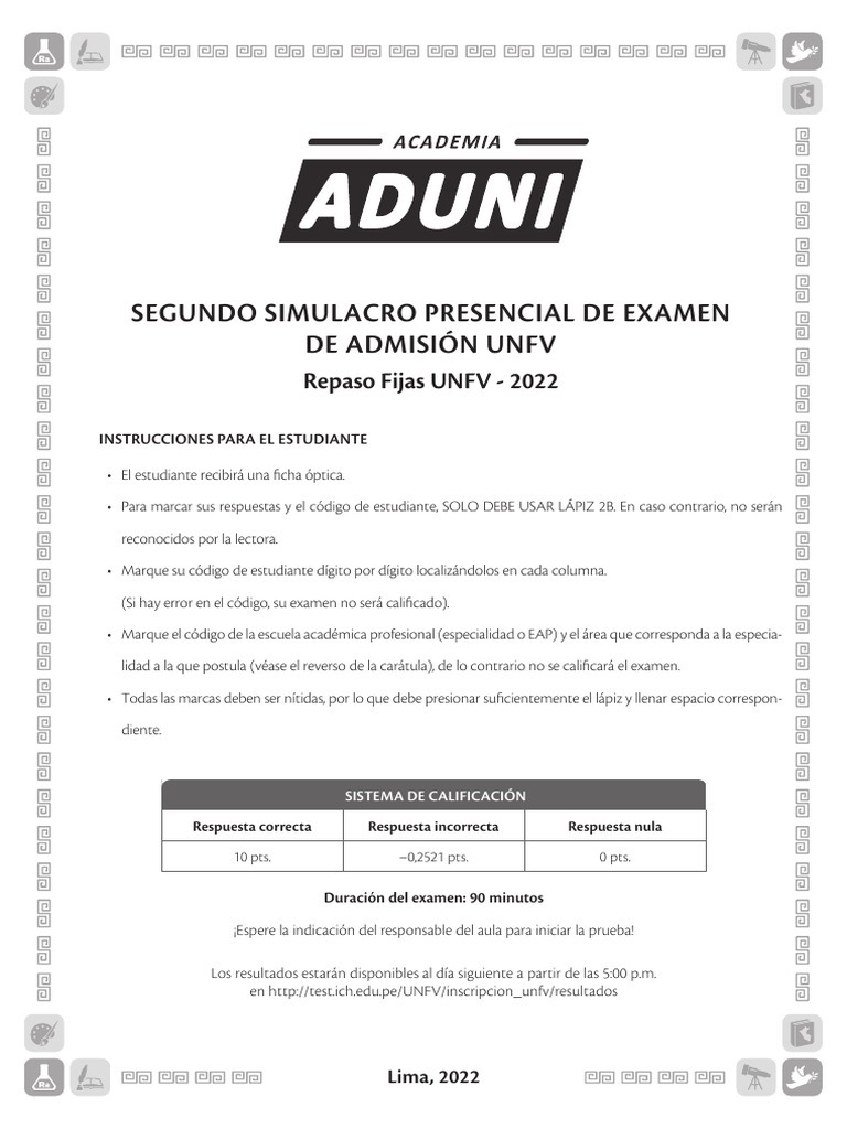 2do Sim Pres - Ex - Adm - UNFV - Rep - Fijas | PDF | Ciencia y matemáticas