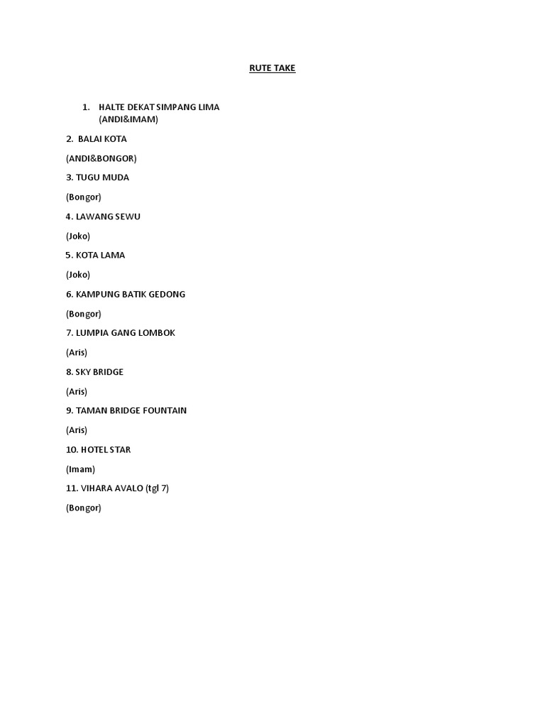 Rute Semarang | PDF