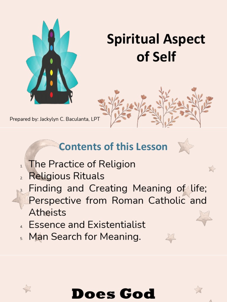 Lesson 7 Spiritual Self | PDF