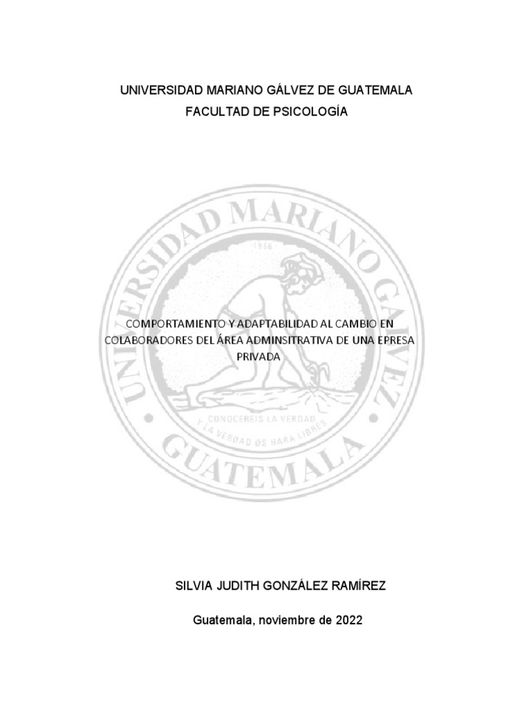 Tesis Final Silvia Gonzalez | PDF | Comportamiento organizacional ...