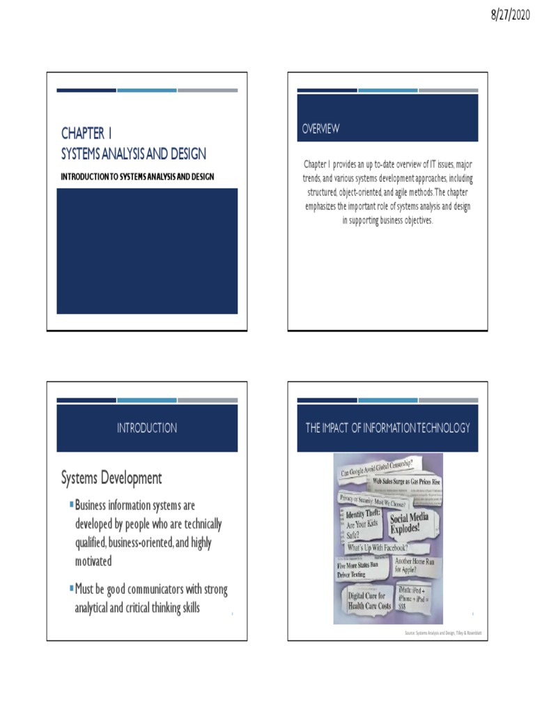 01 Introduction To System Analysis and Design | PDF | Software ...