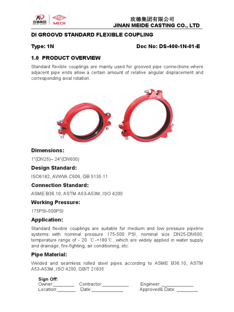 Ficha Técnica Acoples Flexibles | Download Free PDF | Pipe (Fluid Conveyance) | Screw