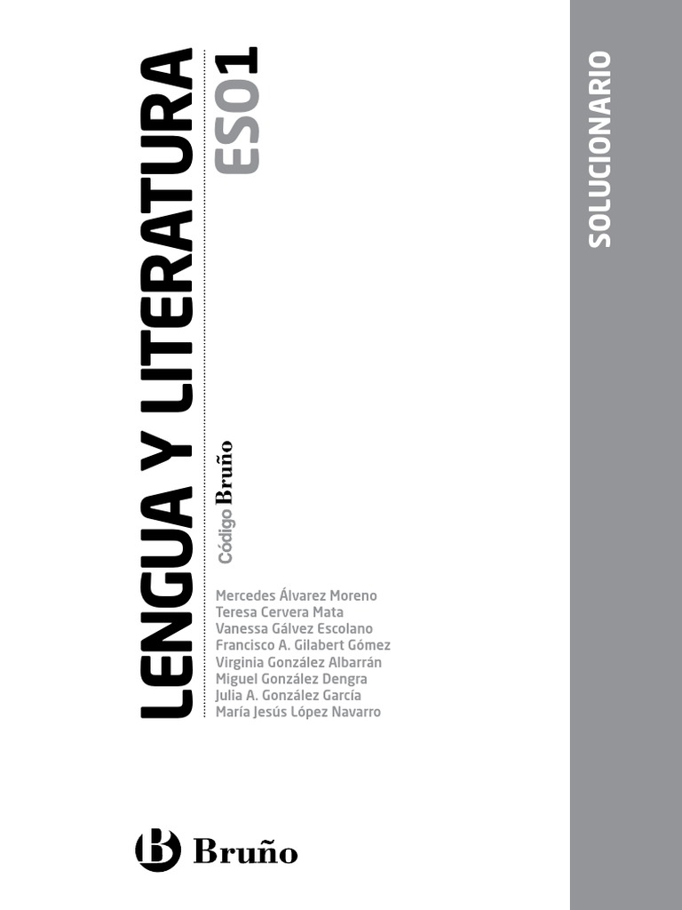 Solucionario - Lyl1eso Bruño | PDF | Comunicación | Género gramatical