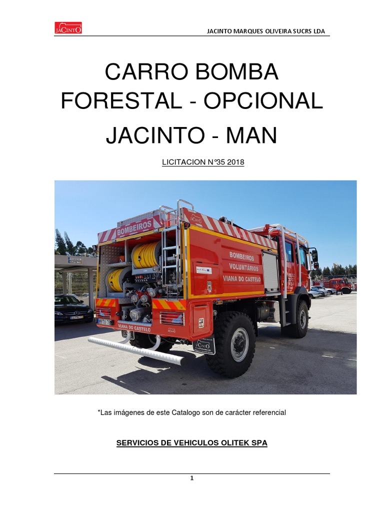 Carro Bomba Forestal MAN TGM 4x4 | PDF | Aluminio | Bomba