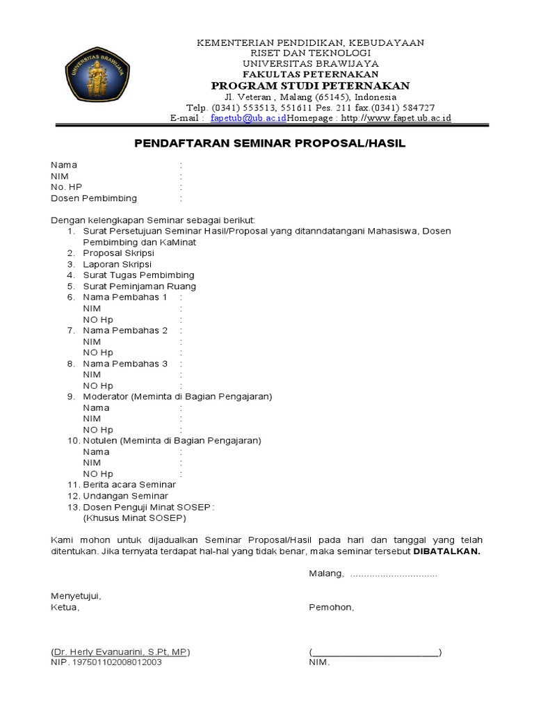 Pendaftaran Seminar Proposal Skripsi | PDF | Seni