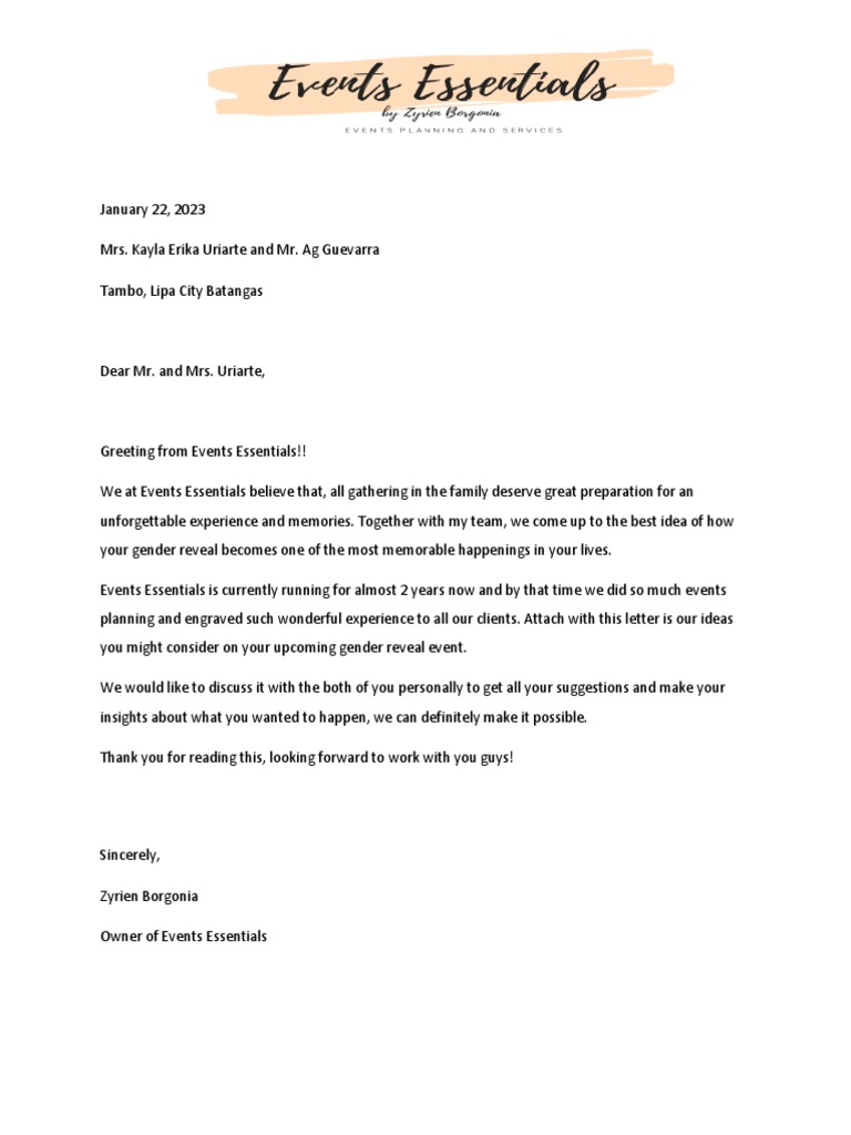 Borgonia PROPOSAL PERSONAL | PDF | Business