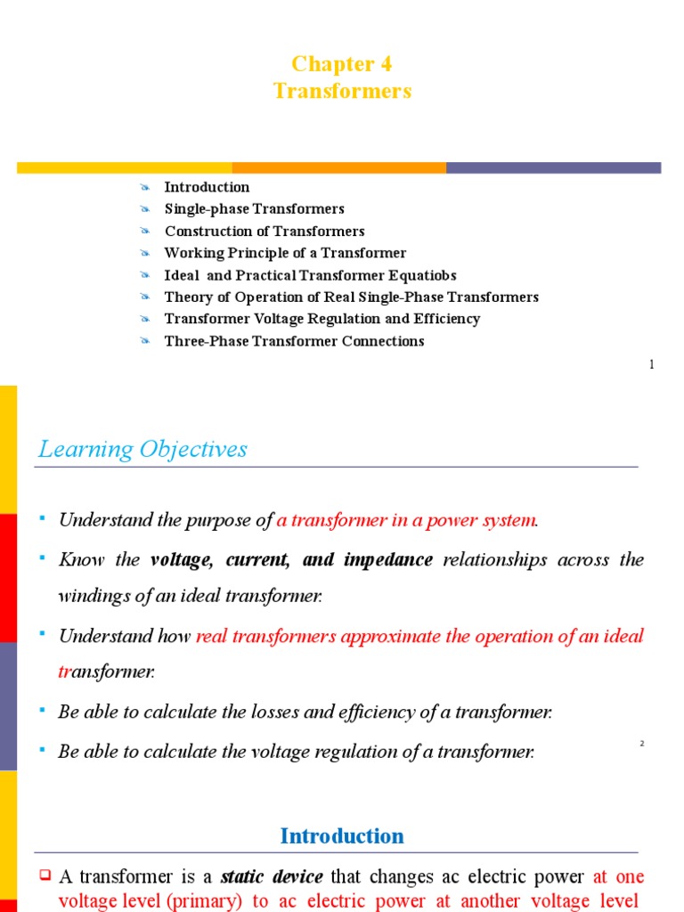 Chapter 4 TR | PDF | Transformer | Electromagnetic Induction