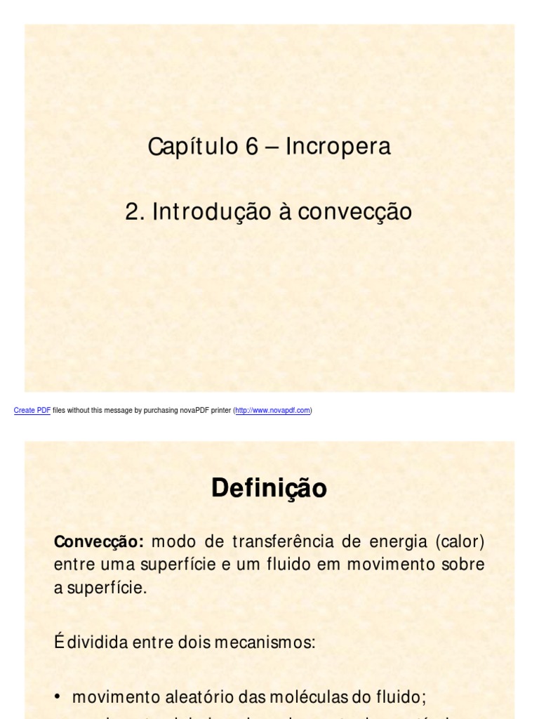 Capitulo 6 Incropera | PDF | Camada limite | Mecânica dos fluidos