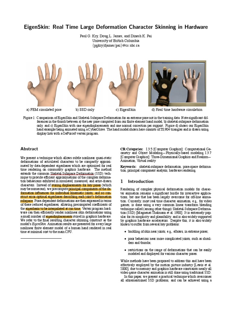 Real-Time Character Skinning | PDF | Shader | Finite Element Method