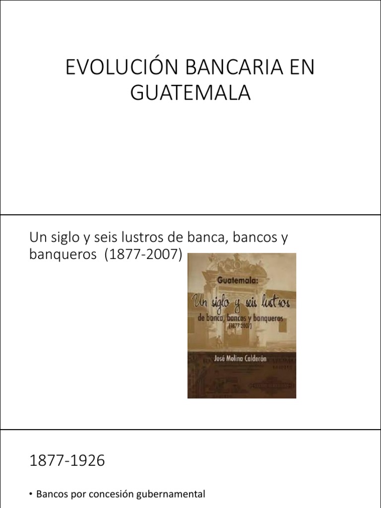 Evolución Bancaria en Guatemala | PDF