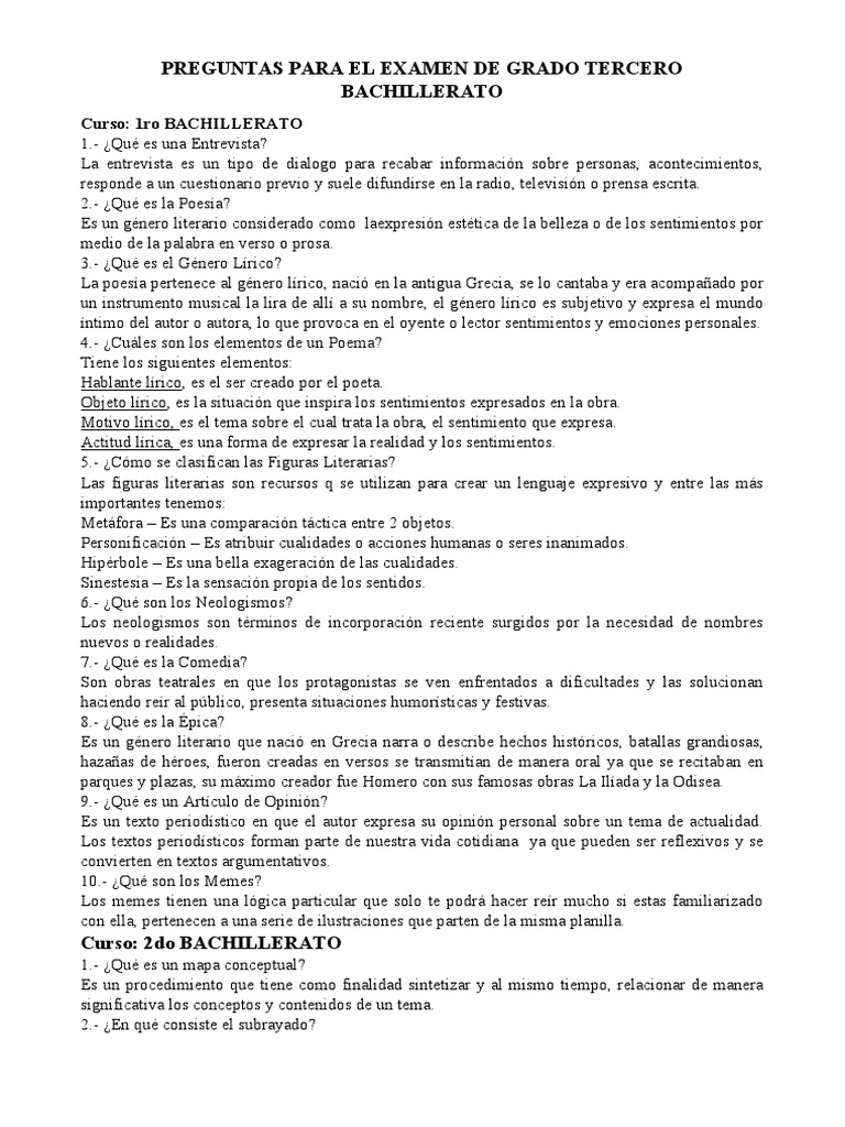 Preguntas y Respuestas Simples | PDF