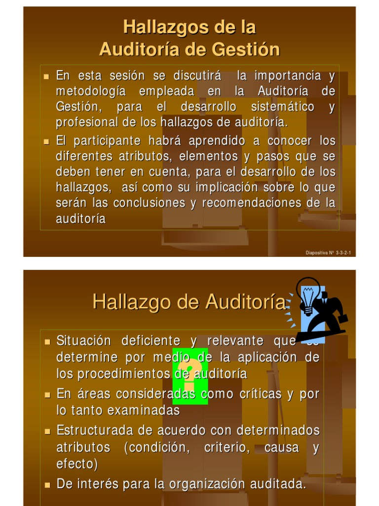 Hallazgos de La Auditoria de Gestion | PDF | Auditoría