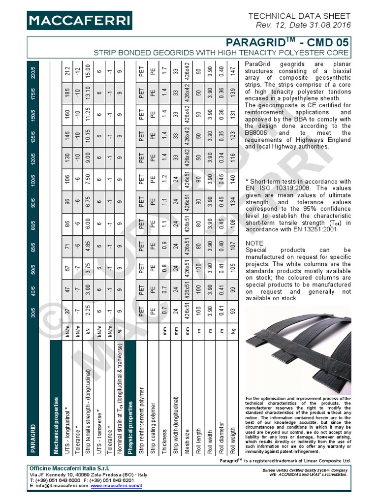Tds Paragrid 05 - Rev12 20160830 - en | PDF | Civil Engineering ...