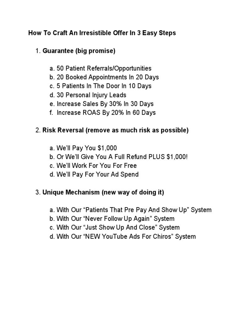 Crafting Irresistible Offers Made Easy | PDF