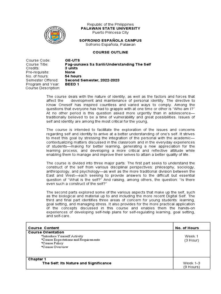 Co Ge Uts Beed 1 Download Free Pdf Self Identity Social Science