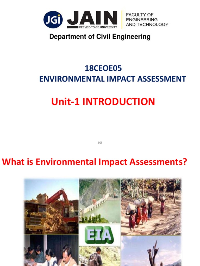 Eia Ppt Moudule 1 Introduction Pdf Environmental Impact Assessment