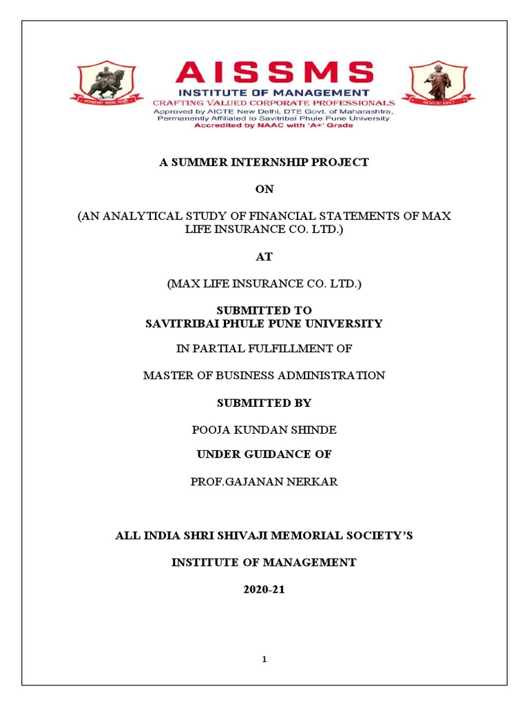 Finance Sip Project (Pooja Shinde) | PDF | Insurance | Life Insurance