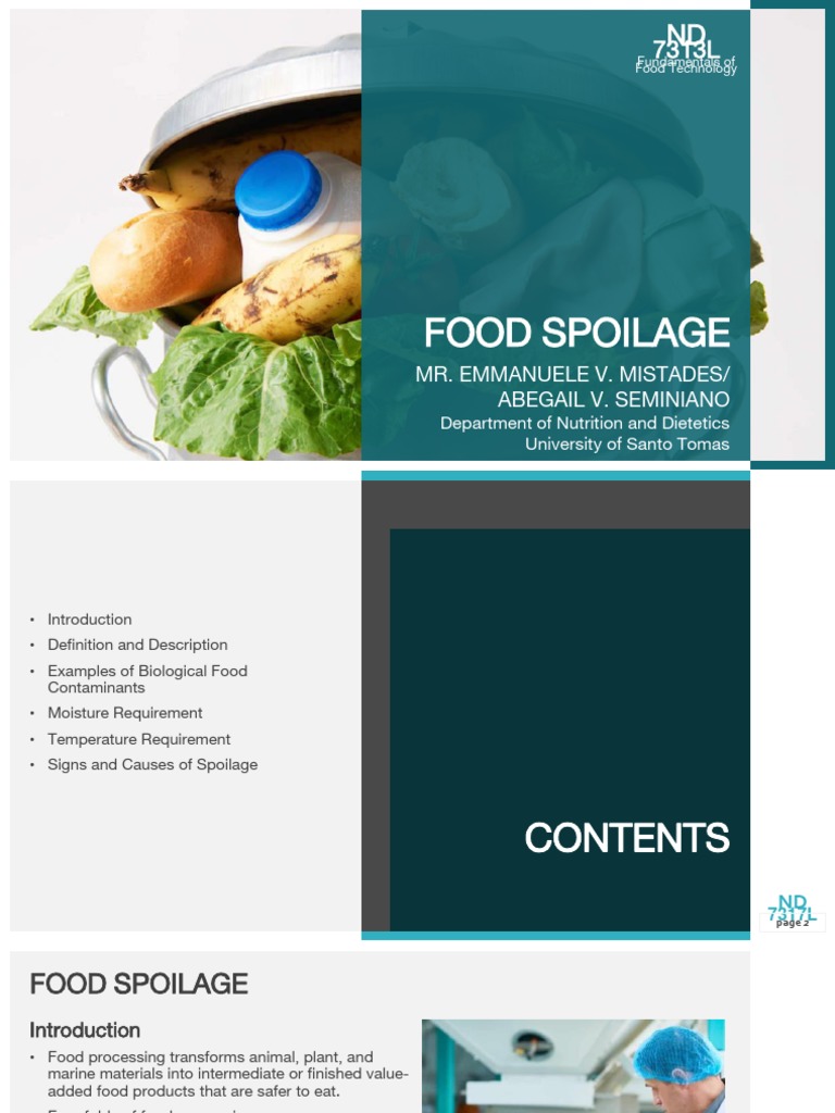 Food Spoilage | PDF