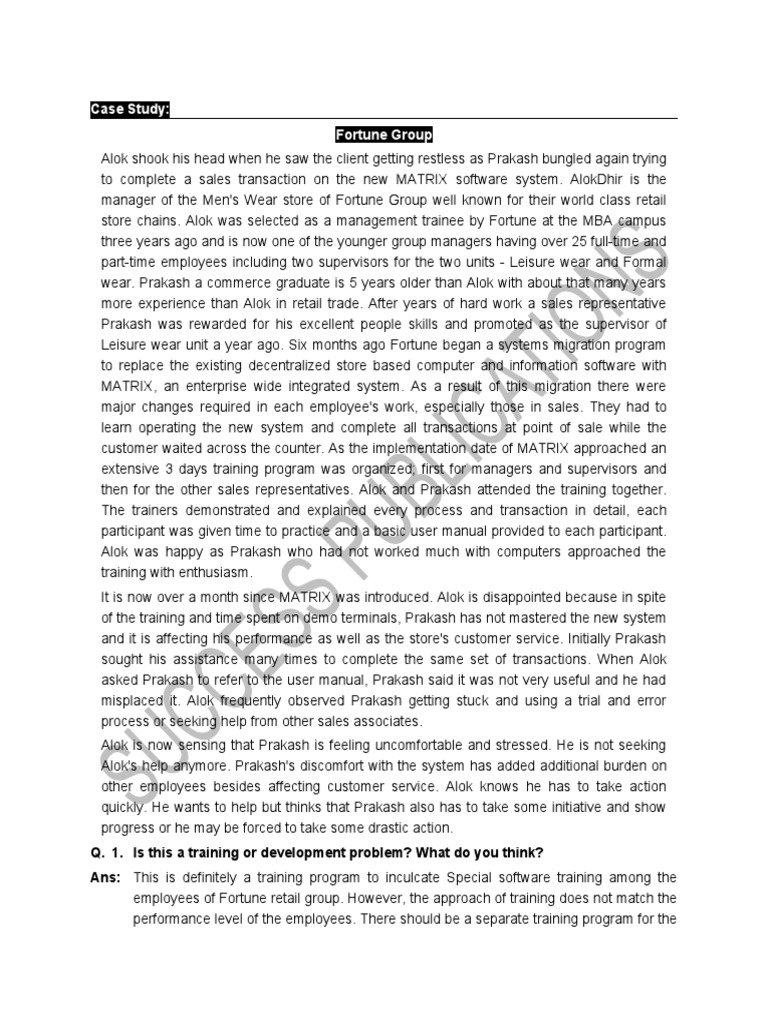 Case Study HRM & OB | PDF