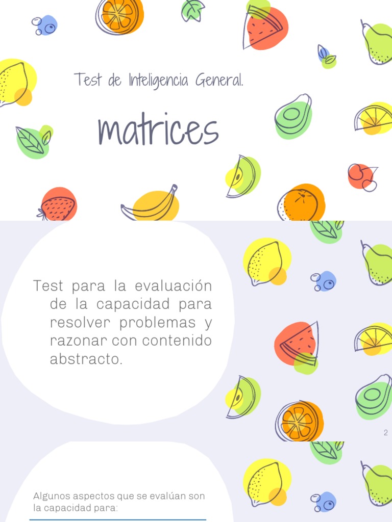 Test Matrices | PDF | Inteligencia | Evaluación
