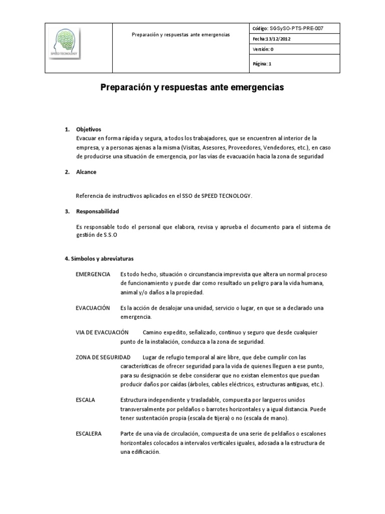 Preparación Y Respuestas Ante Emergencias Pdf Temblores Incendios 1458