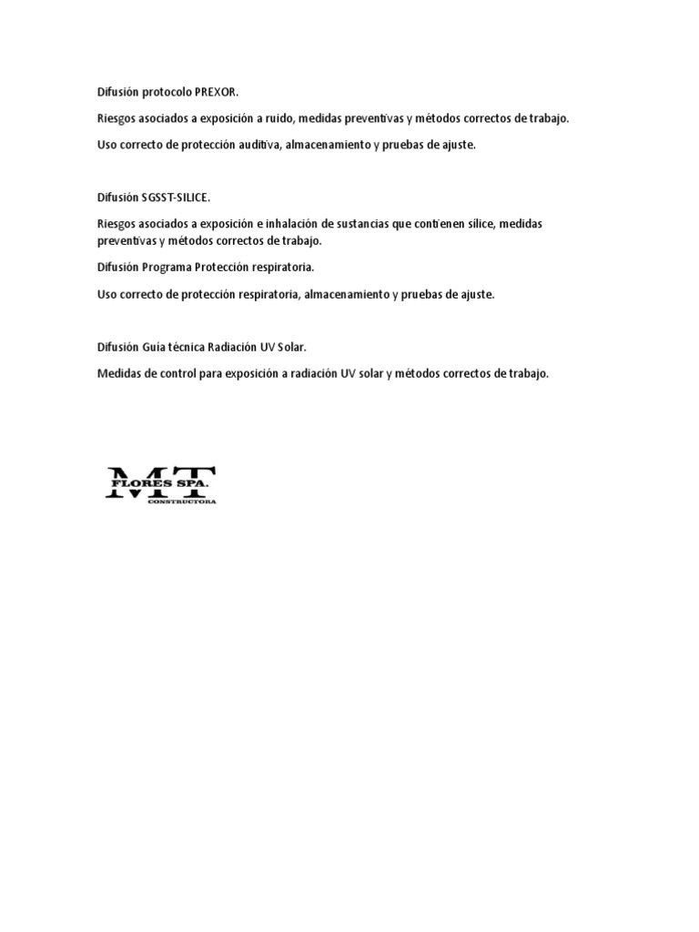 Difusión Protocolo PREXOR | PDF