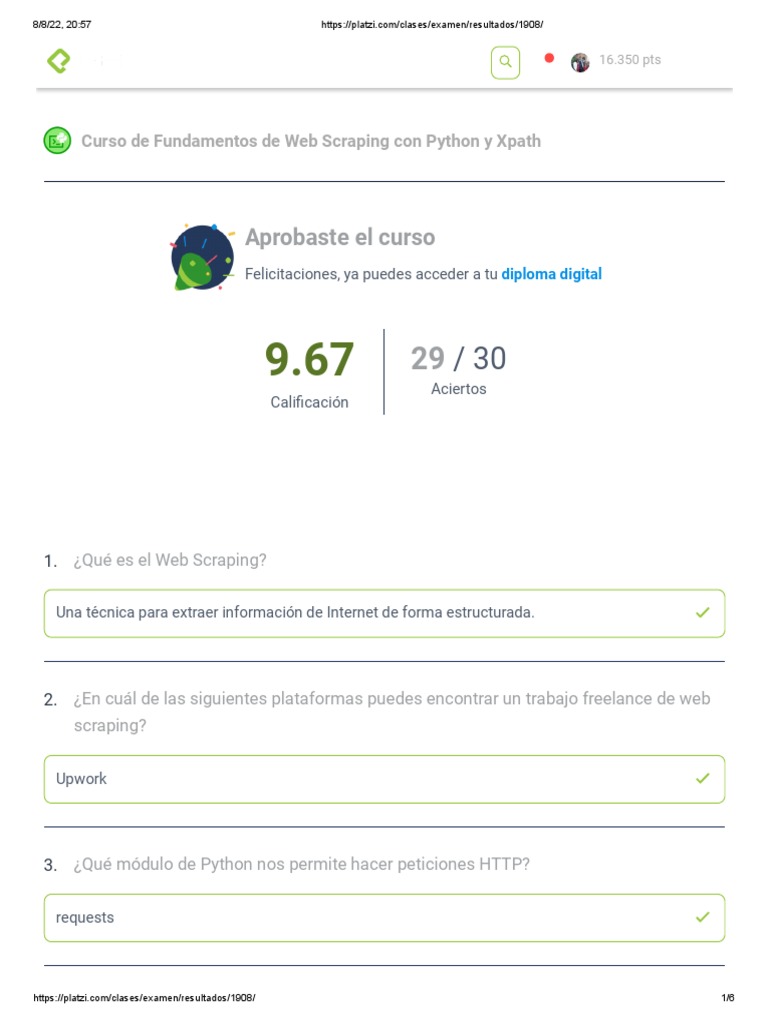 Curso de Fundamentos de Web Scraping Con Python y Xpath | PDF | X ...
