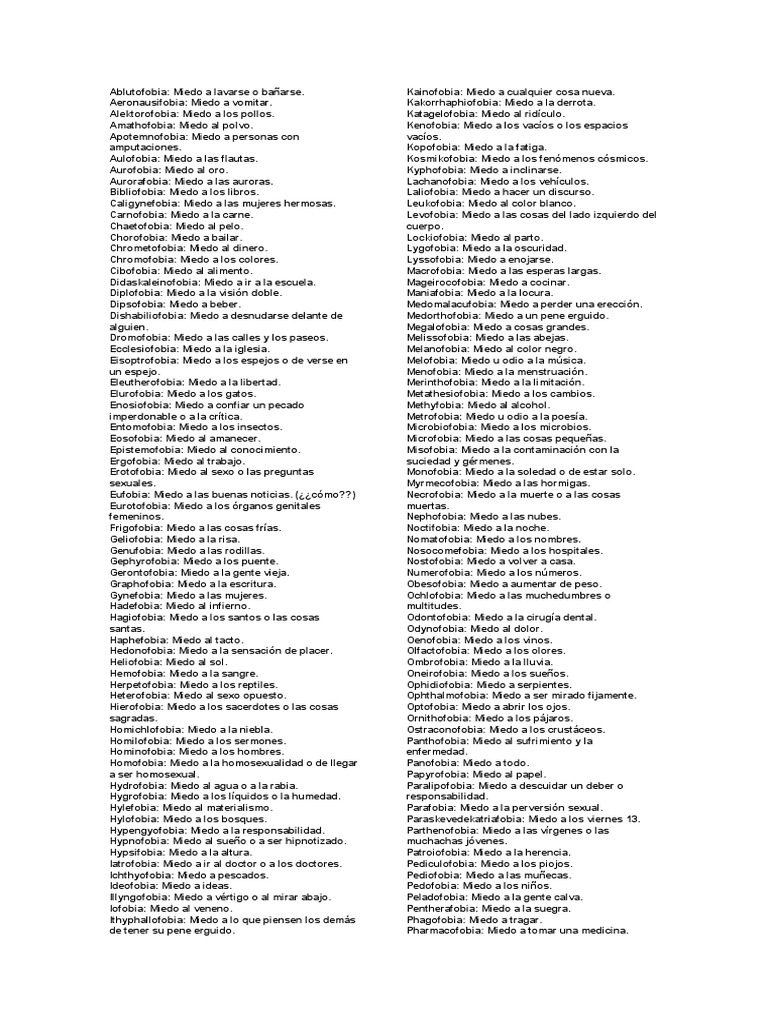 FOBIAS | PDF
