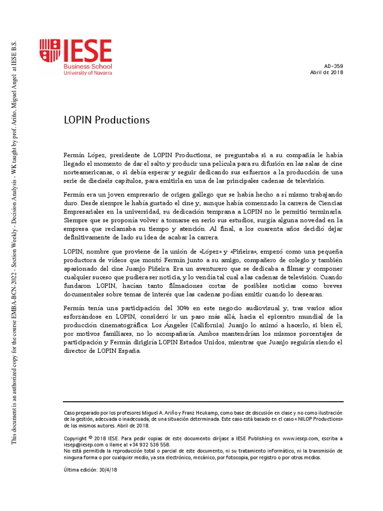 LOPIN Productions | PDF | Hbos | Nueva York