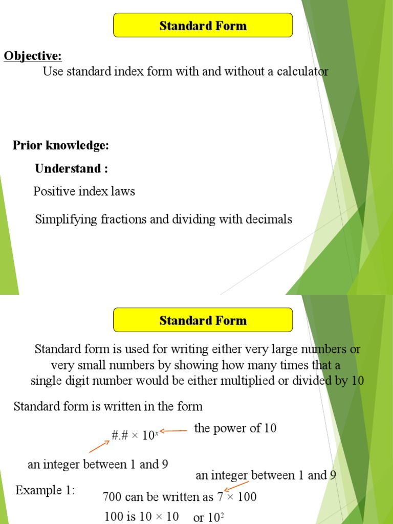 Standard Form | PDF | Numbers | Elementary Mathematics