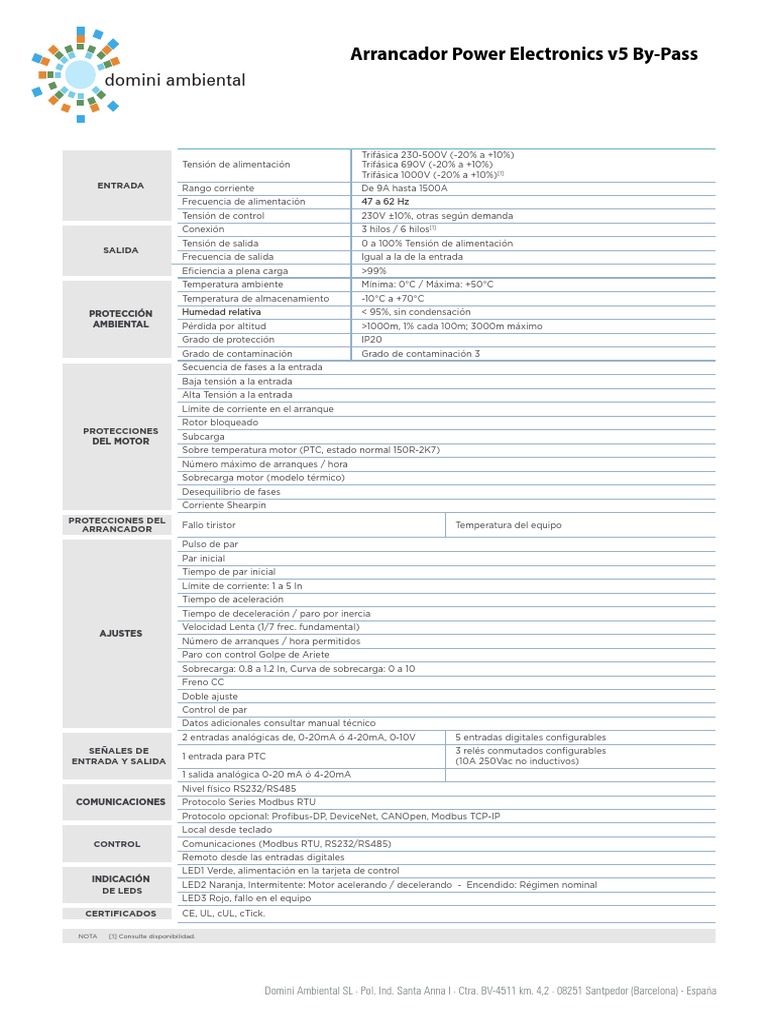 Arrancador Trifásico Power Electronics V5 | PDF