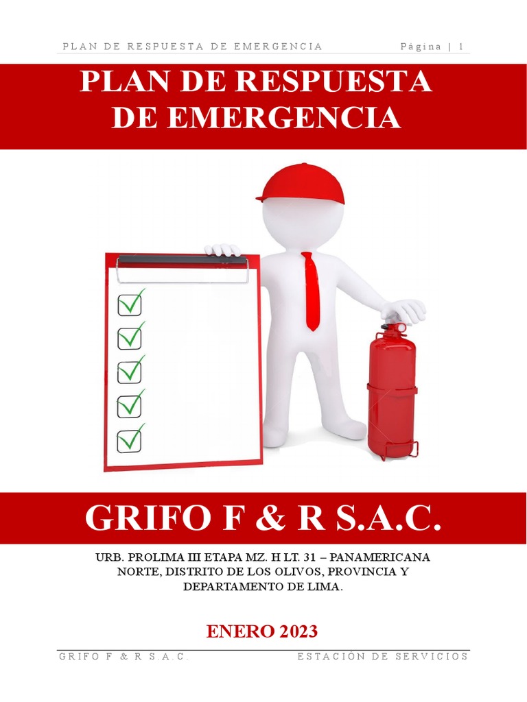 Plan de Respuesta de Emergencia | PDF | Corrosión | Seguridad y salud ocupacional