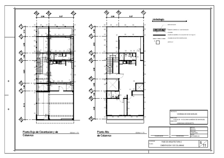Planos De Cimentacion Con Dimensiones Bloques AutoCAD Gratis De Plano