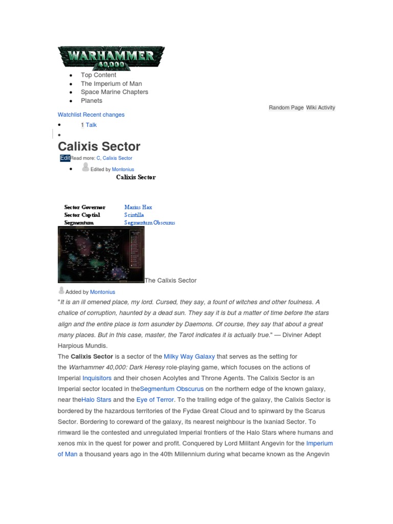 Calixis Sector | PDF | Milky Way | Nature