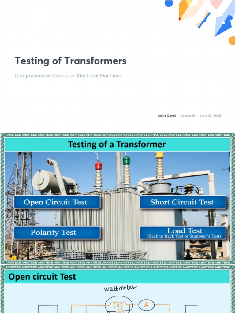 Testing of Transformers With Anno | PDF