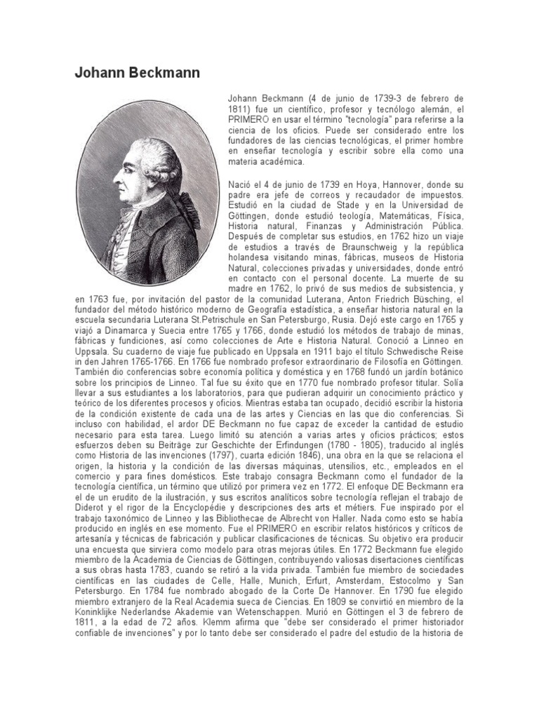 Johann Beckmann | PDF | Arte