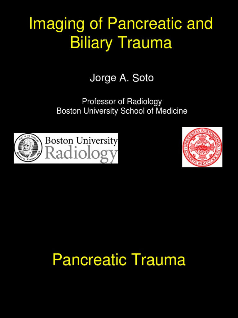 Pancreatic and Biliary Trauma | PDF